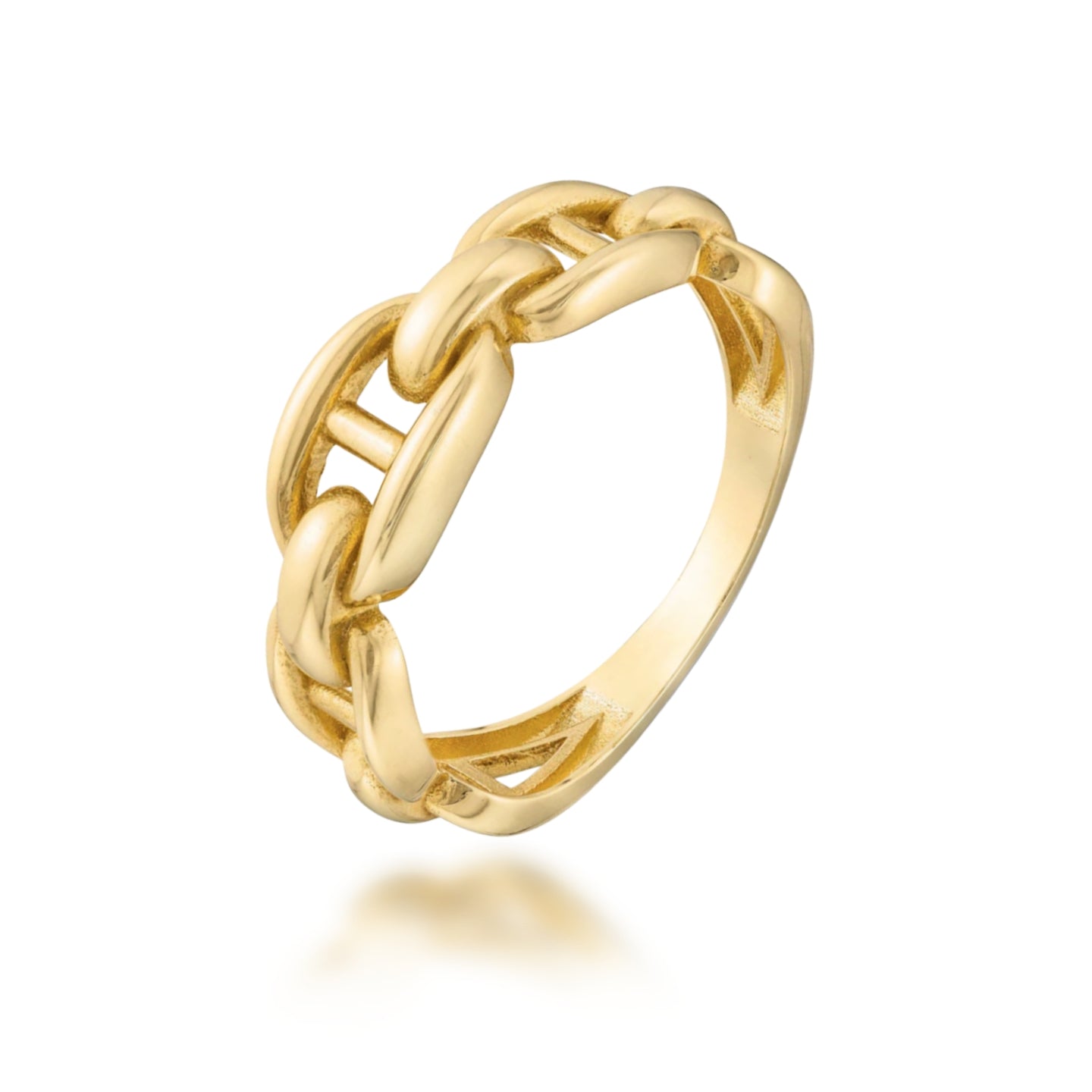 14k Gold Link Ring | HK Jewels – HKJ